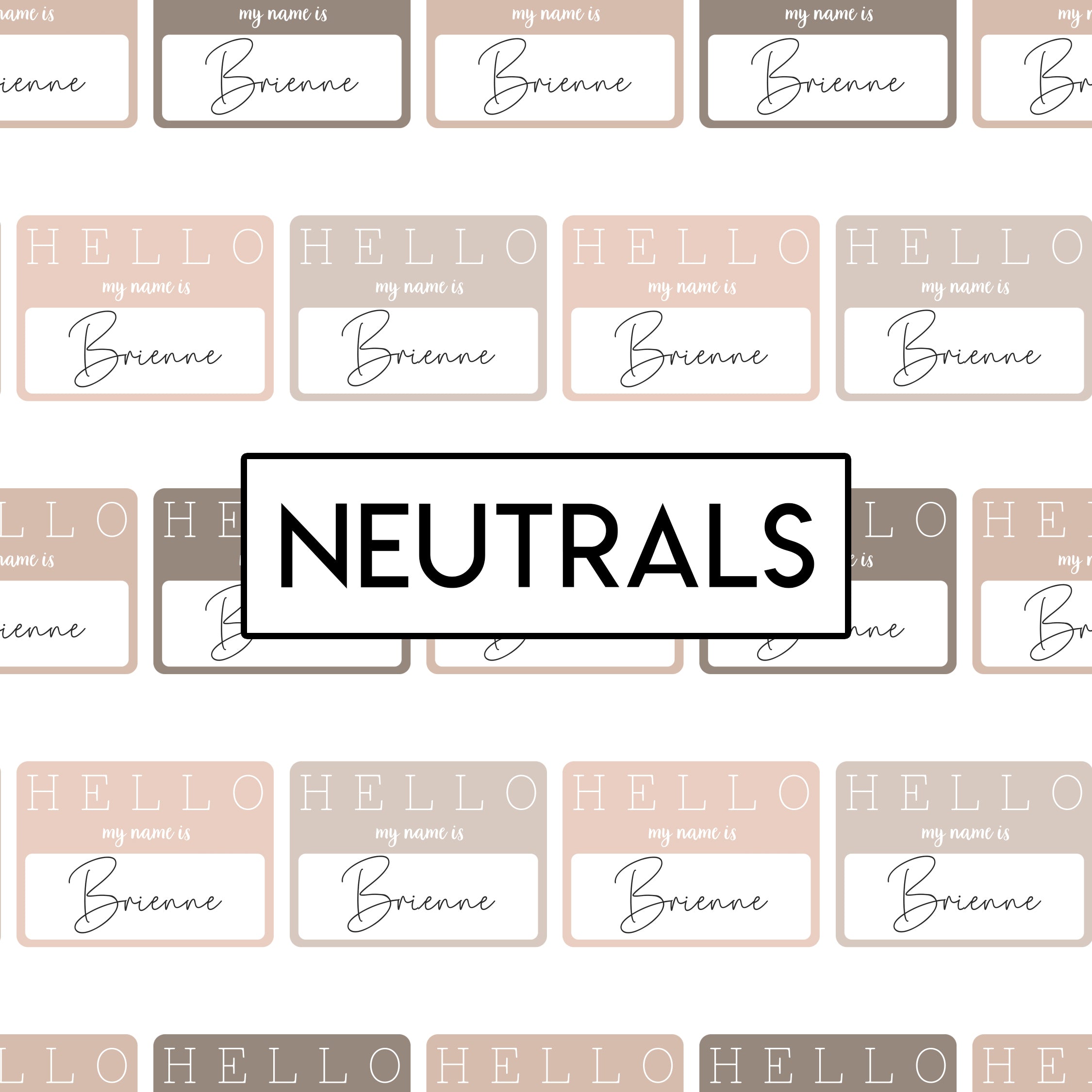 Name Tag - Floor Pillow (7 Colour Palette Options) – Her Sun & Stars Co.